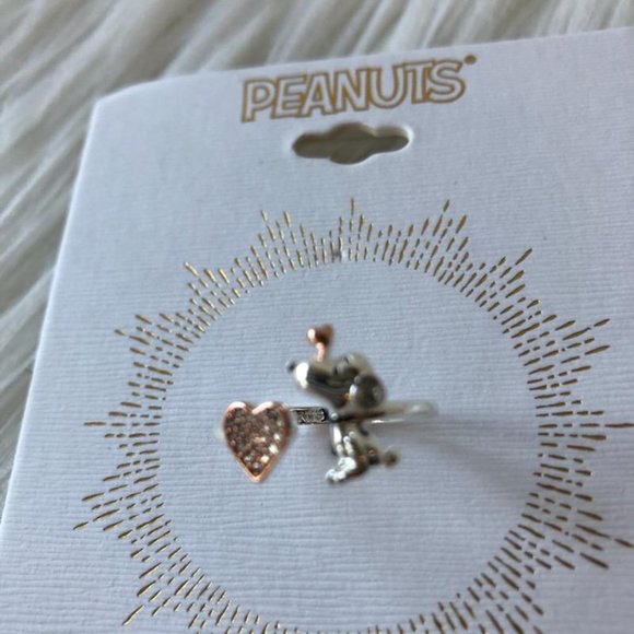 Peanuts | Jewelry | Peanuts Snoopy And Heart Bypass Ring | Poshmark